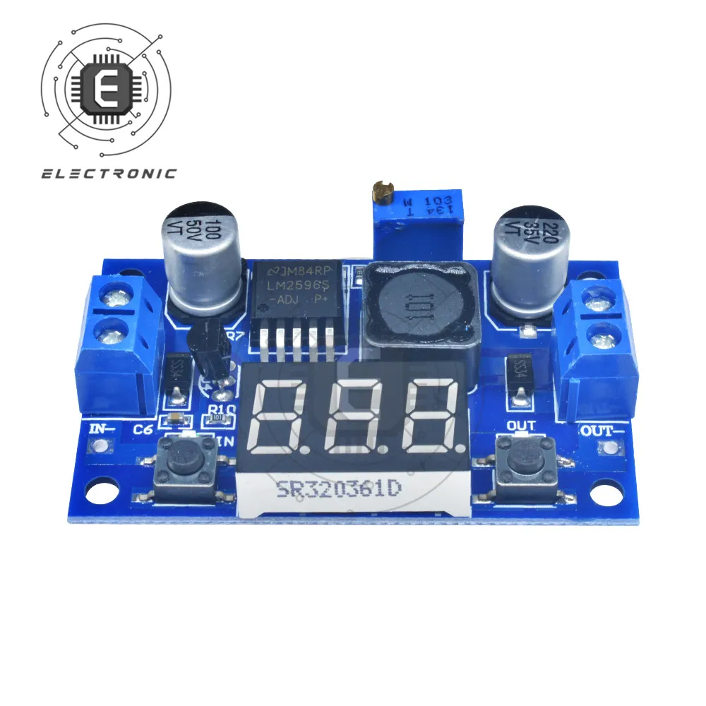 DC DC HW 319 디지털 디스플레이 스텝 다운 보드 모듈, 출력 전압 조정 가능, 4 ~ 40V ~ 1.25 ~ 37V ...