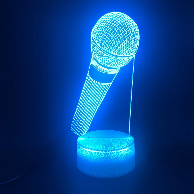 Acrylic-Microphone-3D-Illusion-Night-Light-for-Kids-Room-Decor-7-Color ...