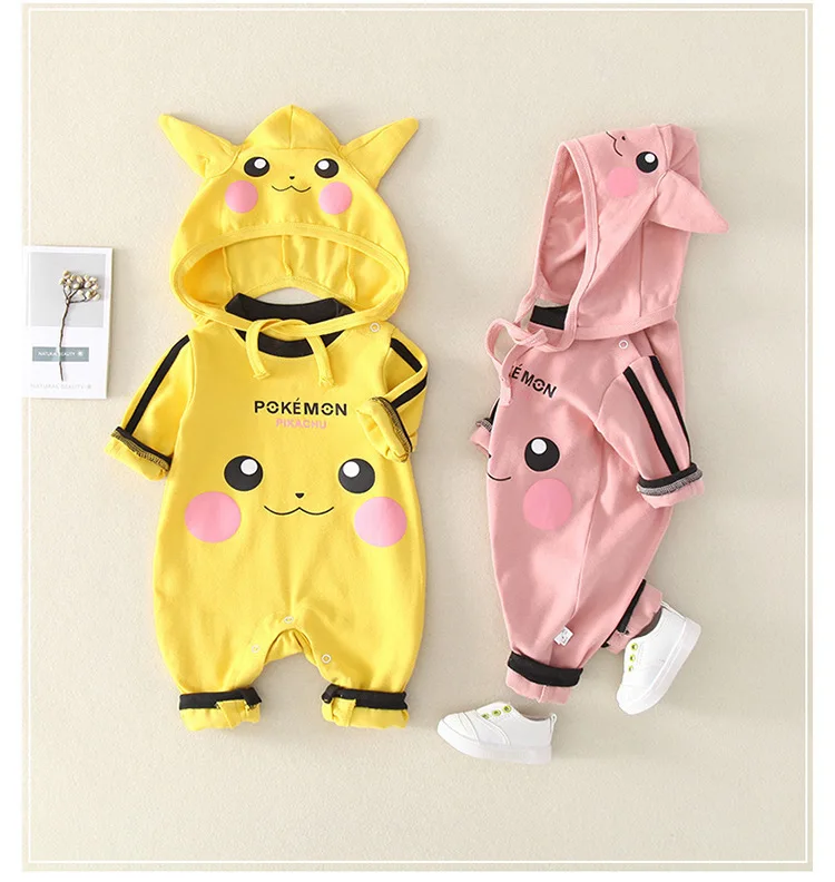 Pokemon Pikachu Anime Print Newborn Baby Costume With Hats ...
