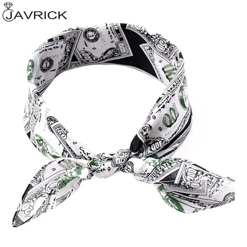 55x55cm-Unisex-Cotton-Square-Bandana-3D-Dollar-Bills-Money-Digital ...