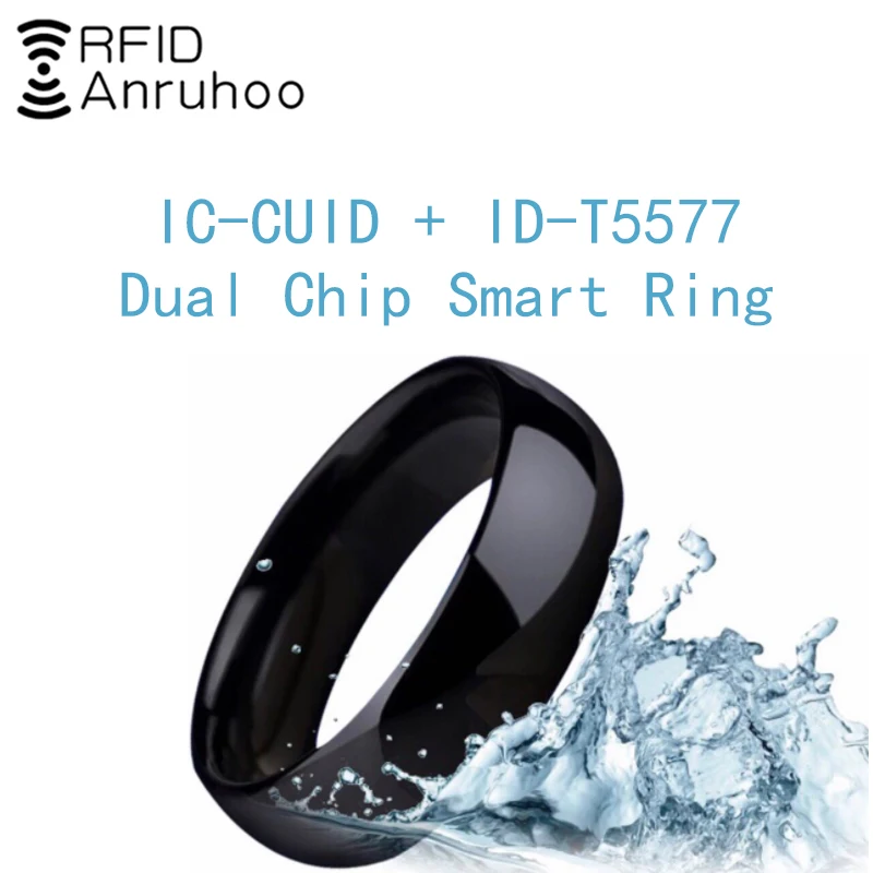 RFID-Dual-Chip-Smart-Ring-Rewritable-CUID-Card-Copy-T5577-Key-13-56Mhz ...