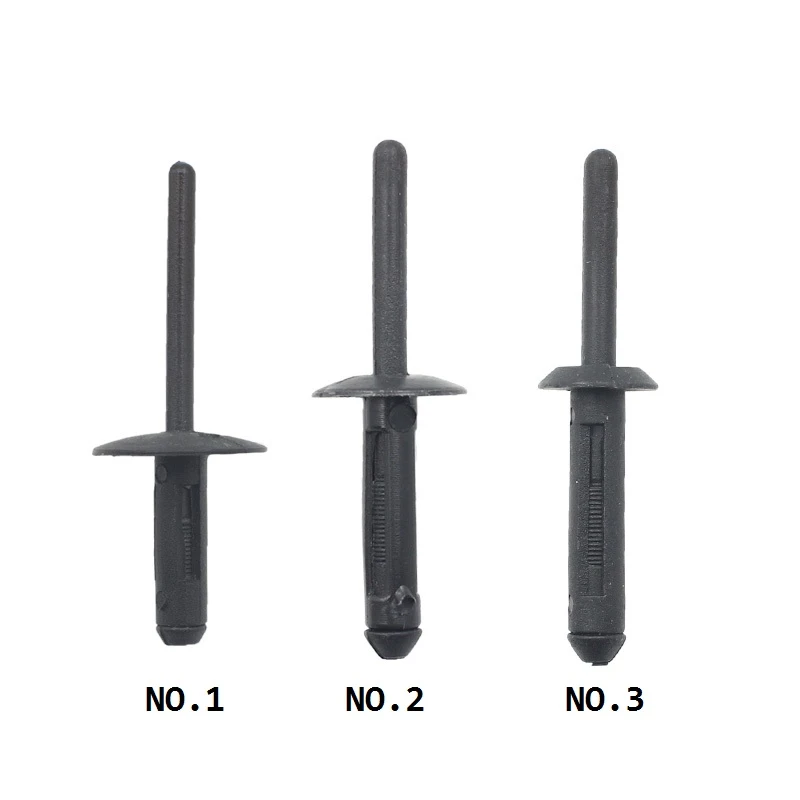 30pcs Black Plastic Fastener Blind Rivets Head Break Mandrel Blind Nail ...