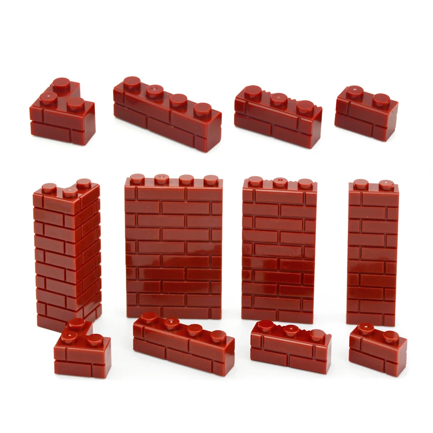 DIY-Building-Blocks-Red-wine-Wall-Figures-Bricks-1x2-1x4-Dots ...
