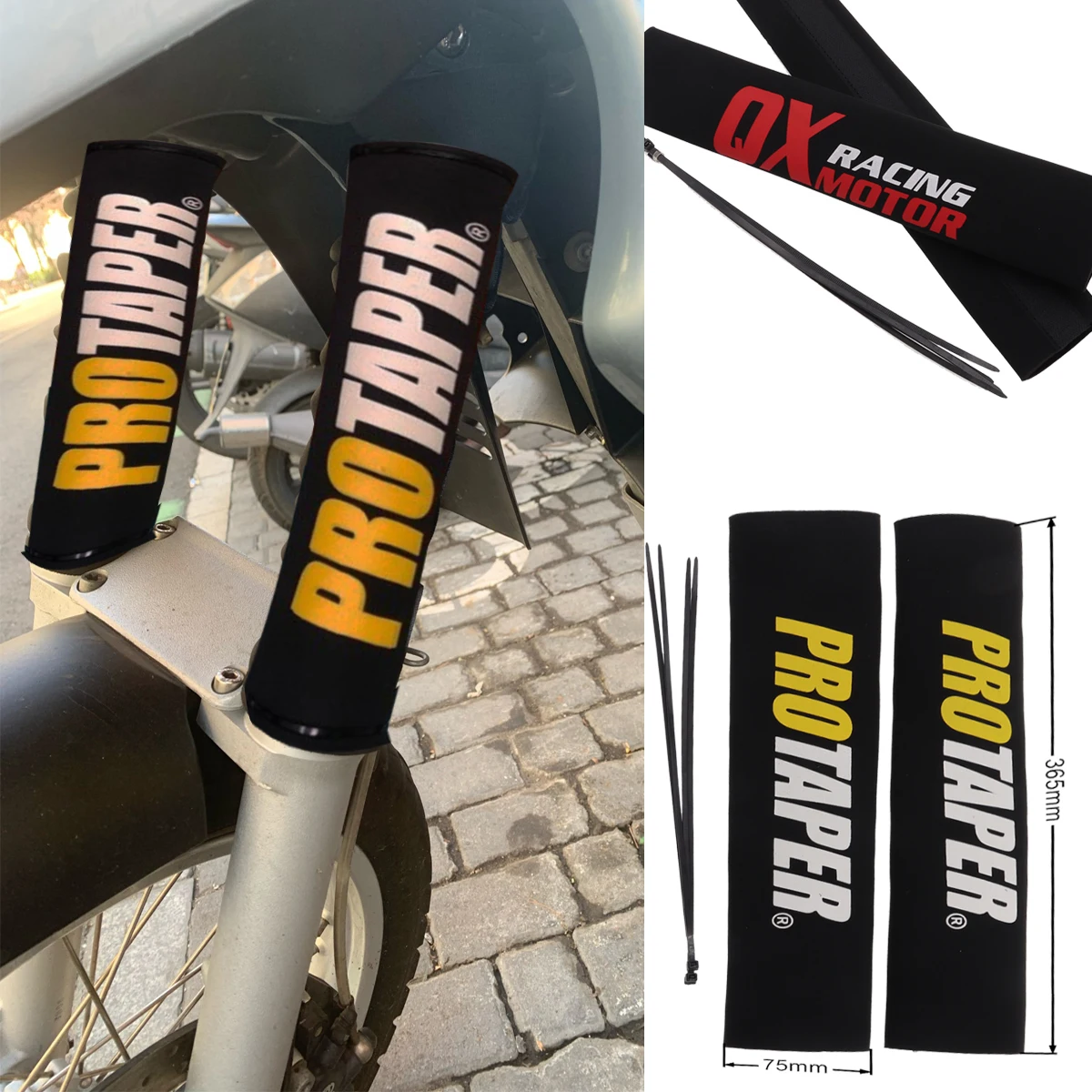 New-Front-Fork-Protector-Shock-Absorber-Guard-Wrap-Cover-Fork-Skin-For ...
