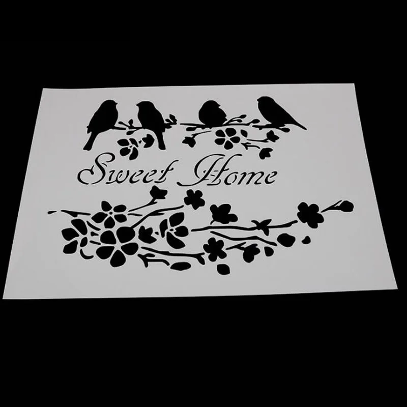 1pc Stencils GThrush Bird Painting Template DIY Coloring Embossing ...