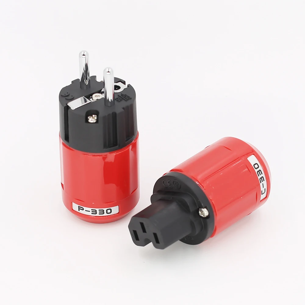 5Pairs-P330-C330-Audio-Grade-Rhodium-Plated-EU-Schuko-AC-Power-Plug-IEC ...