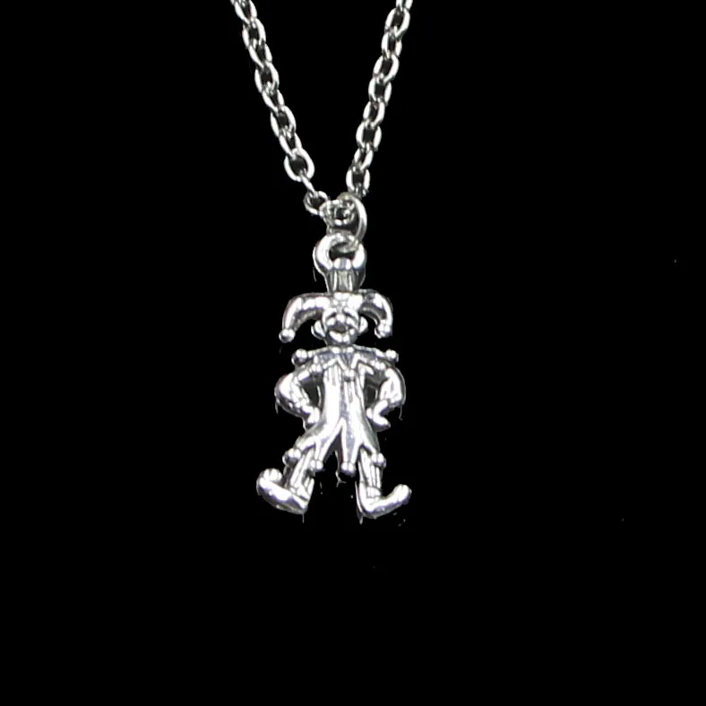 20pcs 25*12mm Clown Joker Jester Pendant Necklace Link Chain For Female ...