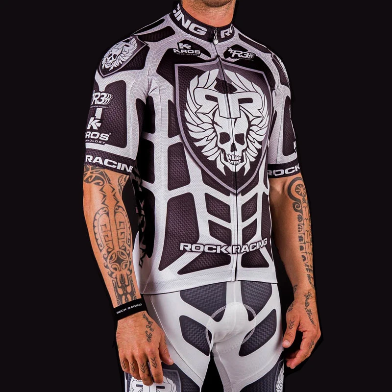 2021 Black/White Rock Racing Sport Jerseys Sets Pro Short Sleeve ...