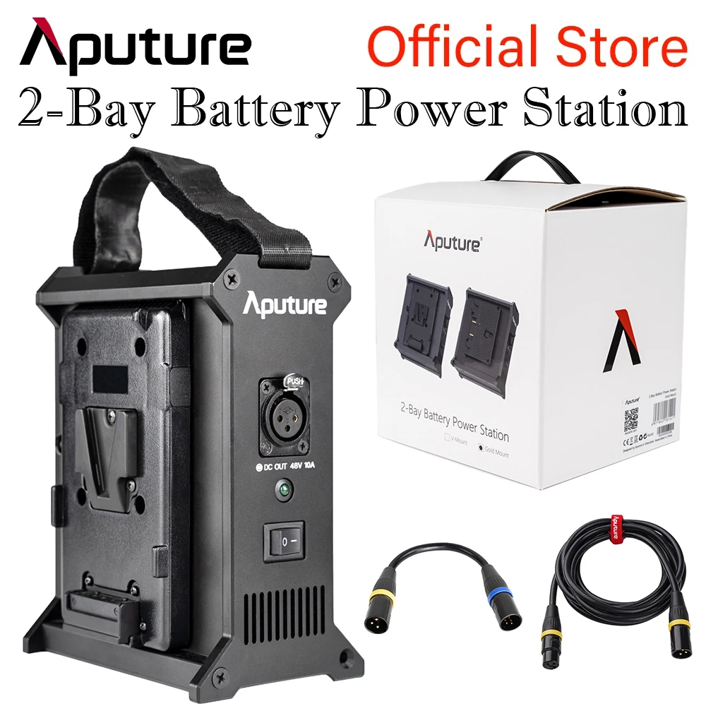 Aputure 2 Bay Battery Power Station V Mount Dual Battery Power Supply ...