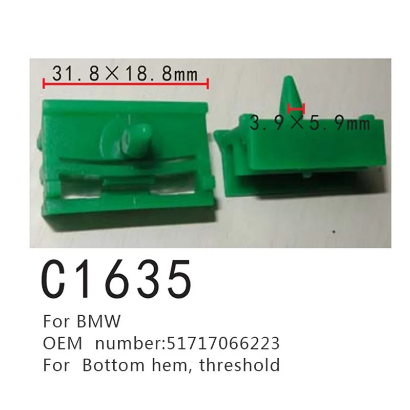 Rocker Panel Wheel Housing Trim Cover Clip 51717066223 For BMW 5 Series ...