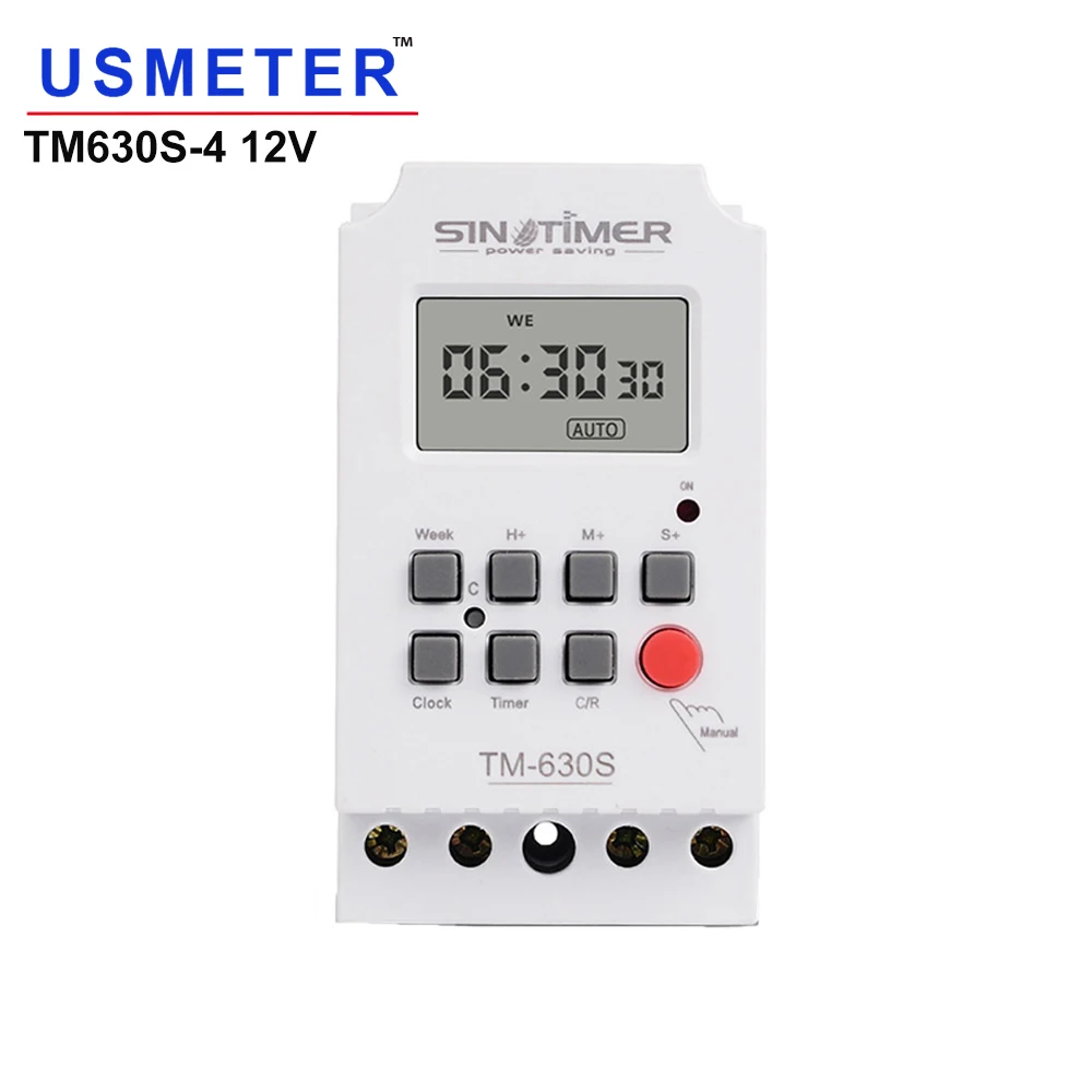 TM630S-12-VDC-Heavy-Load-30A-Second-Interval-Timer-Weekly-Programmable ...