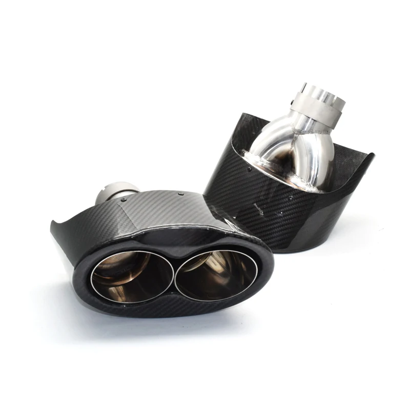 Ak Mufflertip 탄소 섬유 자동차 배기 파이프 아우디 Rs3 Rs4 Rs5 Rs6 Rs7 A6 A7 A5 A4 A3 테일 파이프 머플러 팁