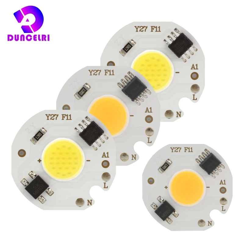 10pcs/lot MINI LED COB Chip 220V 3W 5W 7W 9W Smart IC No Need Driver LED Bulb Lamp for Flood ...