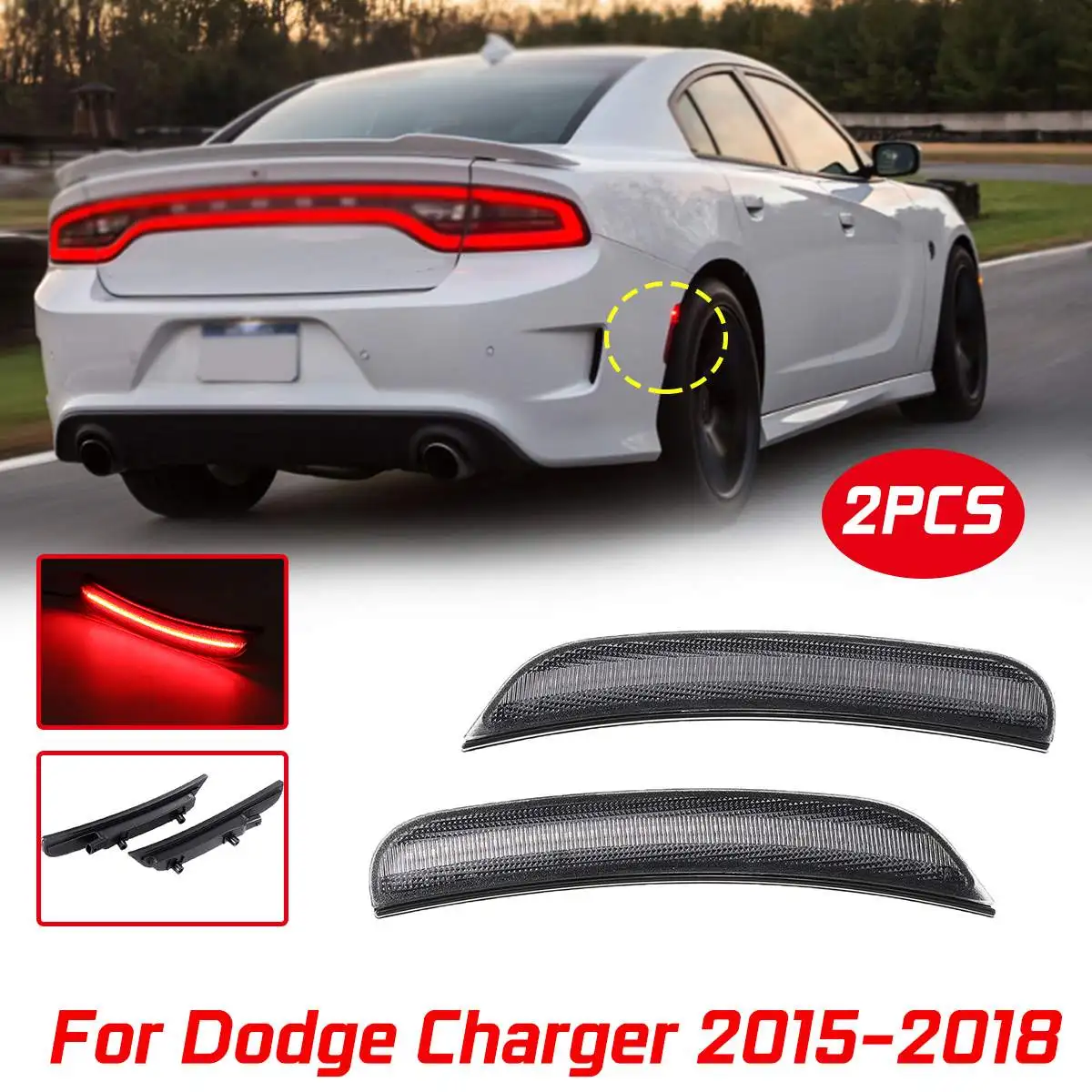 Lámparas de indicador lateral delantero/trasero, luces LED Rojas/ámbar ...