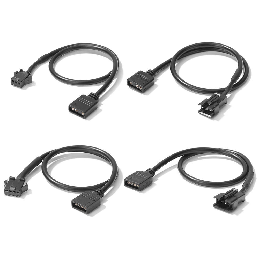 5V 3 Pin / 12V 4 Pin 30cm Motherboard RGB Adapter Conversion Cable for ...