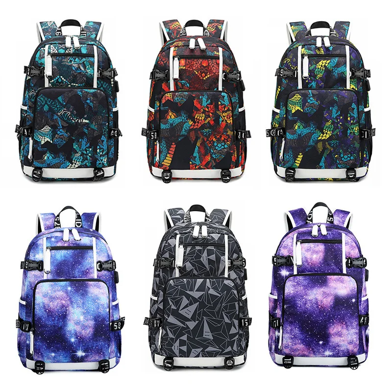 2020 New Colorful Men's Backpacks Laptop Backpack Cool Student Teenage ...