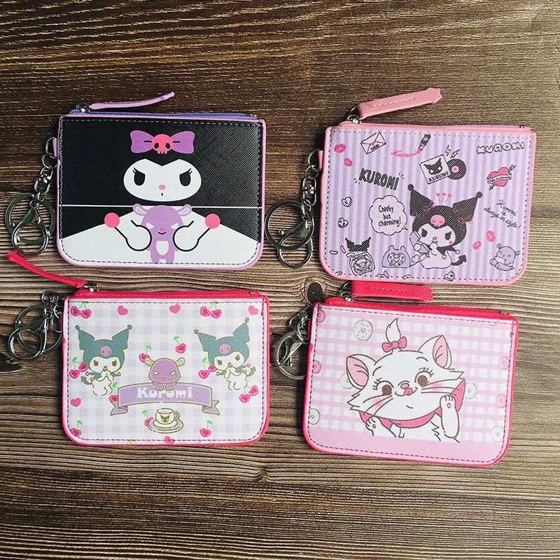 Kuromi Anime Wallet Keychain Bags - KawaiiMerch.com