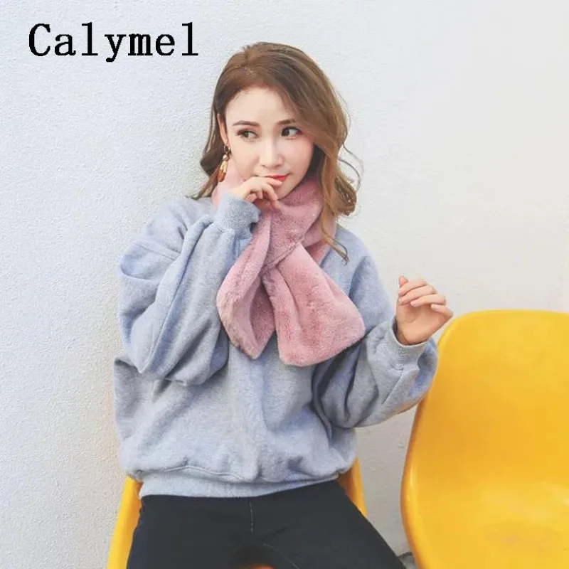Calymel senhoras luxo sólido cachecol feminino sweet 2019 scarves doce ...