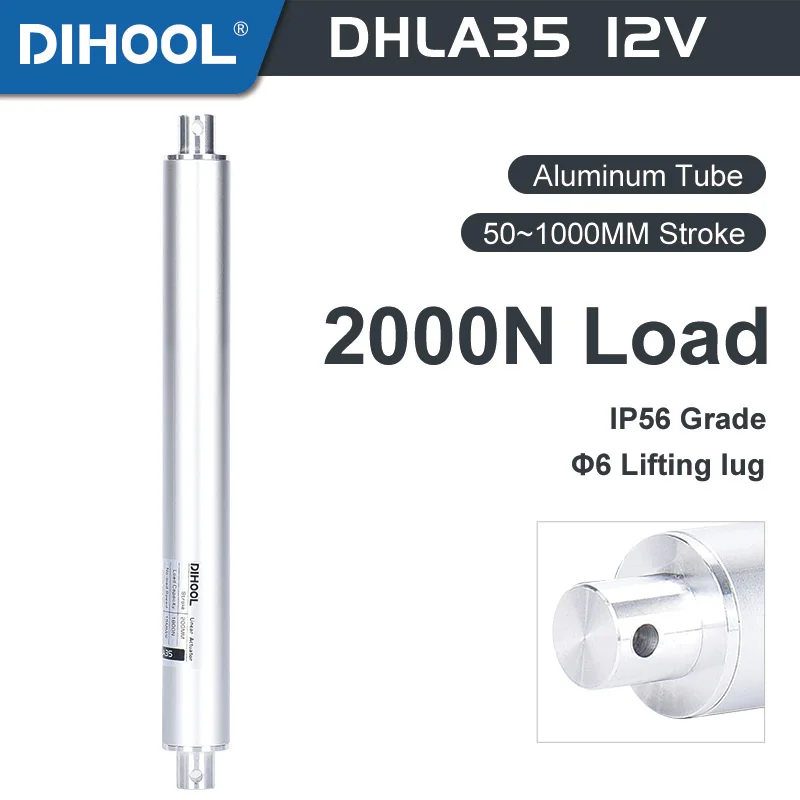 Electric Piston 12v Linear Actuator 2000n Load 50mm 300mm 850mm Stroke ...