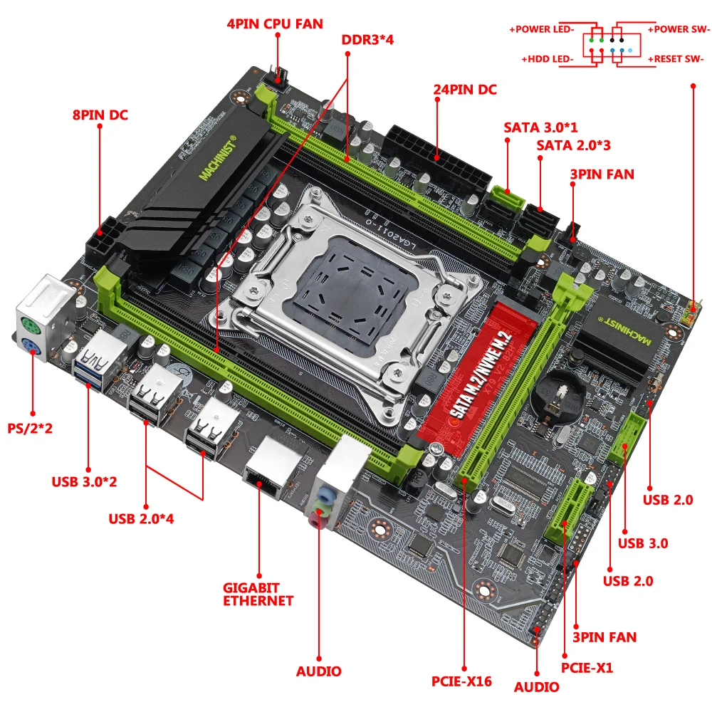 X79 Motherboard X79G LGA 2011 SATA3 Support REG ECC Memory And Xeon E5 ...
