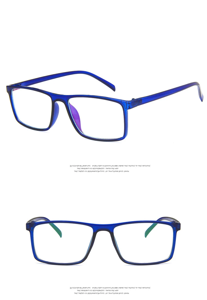 Прямоугольник, синий светильник, очки для мужчин, прозрачные ...