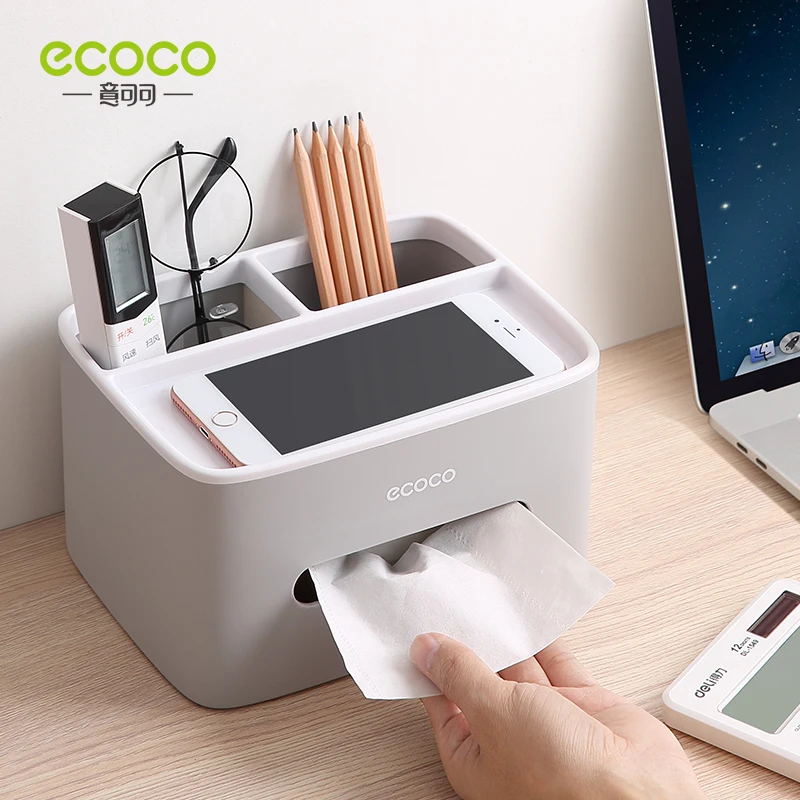 ECOCO-Desktop-Storage-Tissue-Box-Draw-Paper-Storage-Shelf-Living-Room ...