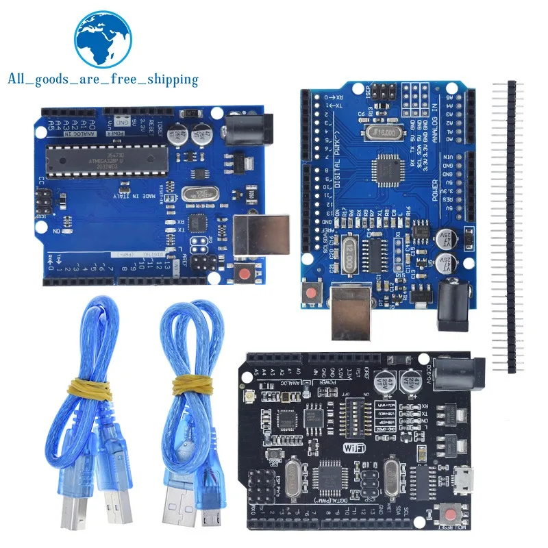 Uno R3 Official Box Atmega16u2 Uno Wifi R3 Original Atmega328p Chip Ch340g For Arduino Uno R3