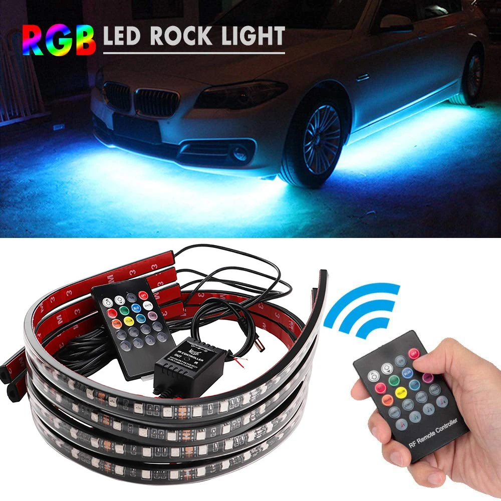 Car Underglow Flexible Strip LED RGB Underglow Decorative Atmosphere ...