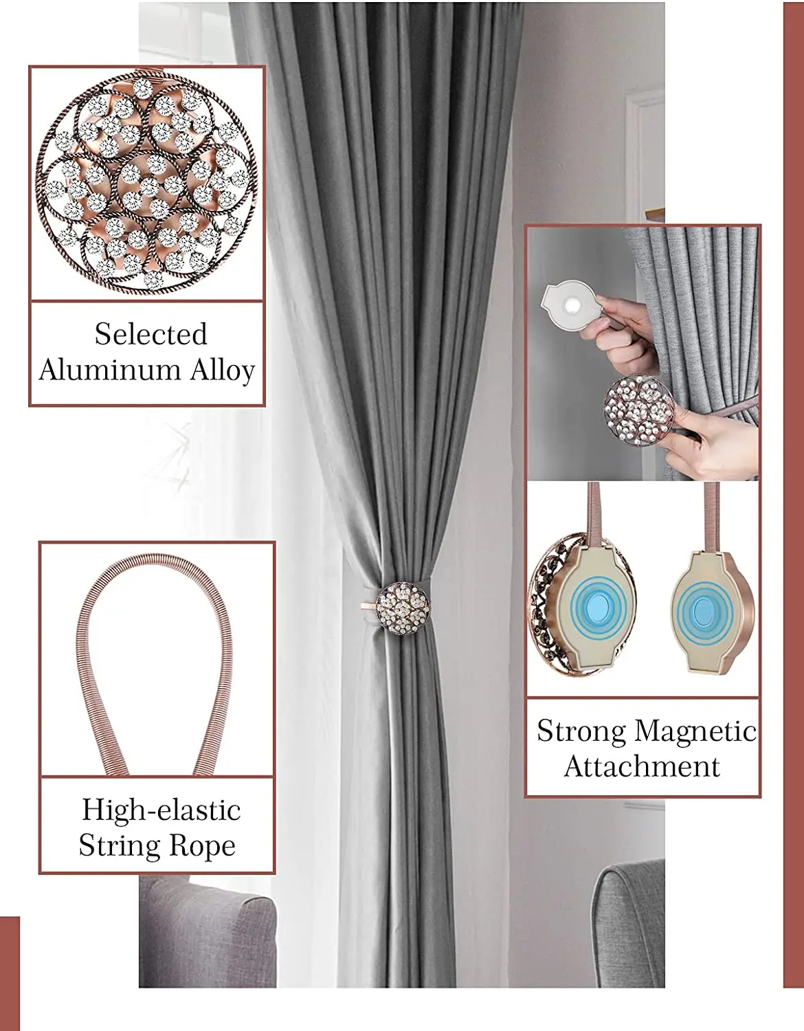 Magnetic Curtain Clips