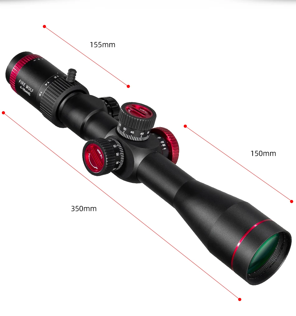 FIRE WOLF QZ 4-16X44 Scope FFP Red Green Hunting Optical Sight Sniper ...