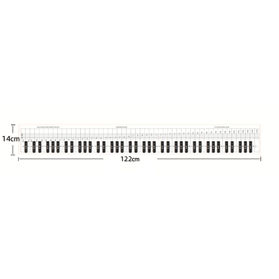 Beginner Piano Tool 88 Key Piano Keyboard Note Chart - Full Size ...