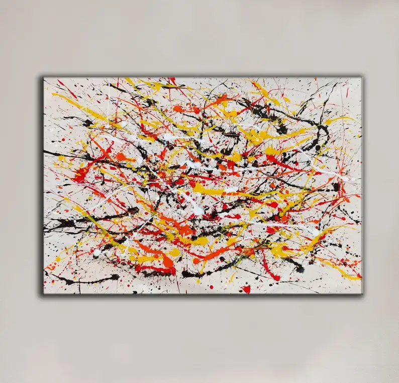 Abstracte-Schilderijen-Jackson-Pollock-Squre-Kunstwerk-Jackson-Pollock ...