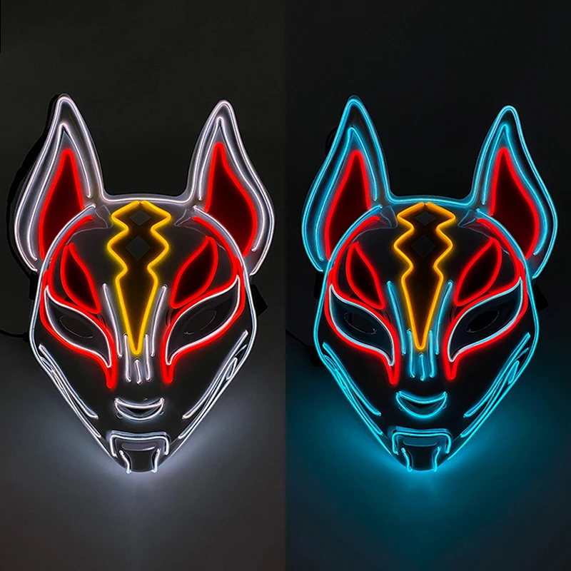 Fashion Halloween Party Mask Light Up Neon Led Mask For Halloween ...