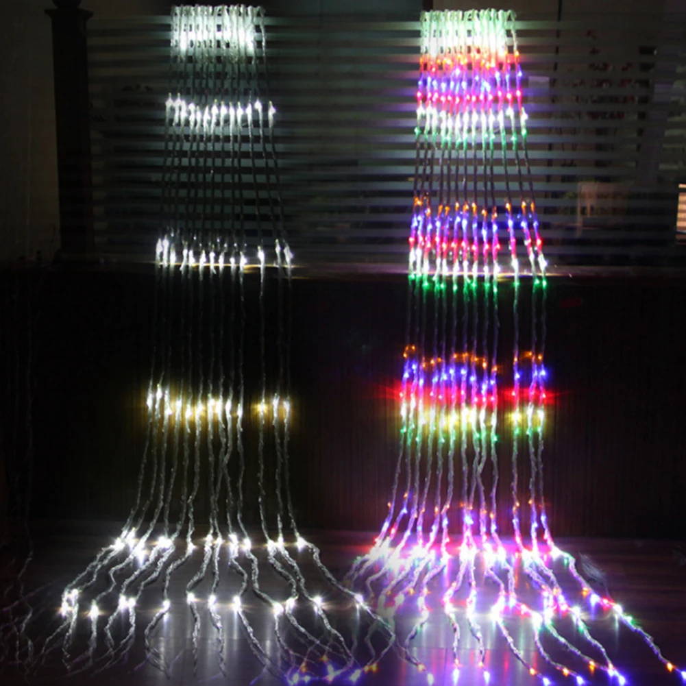 Waterfall Led String Lights, 3x3m/ 6x3m Water Flow Snowing Effect ...