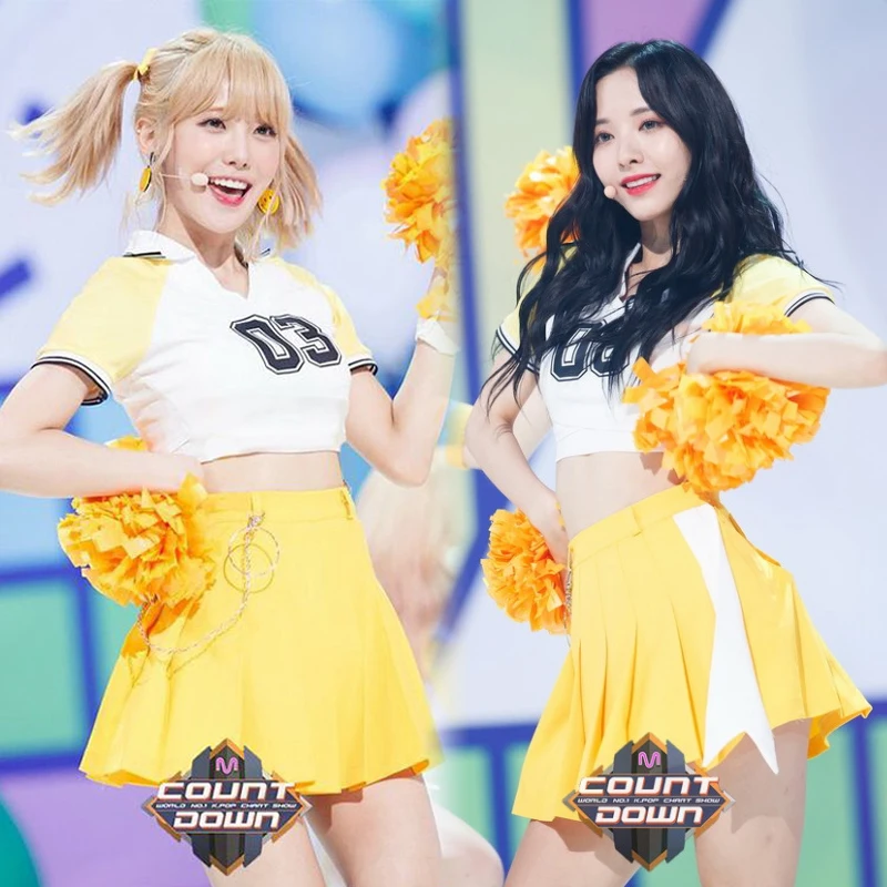 Cheerleader Uniform Female K-pop Outfit Festival Clothing