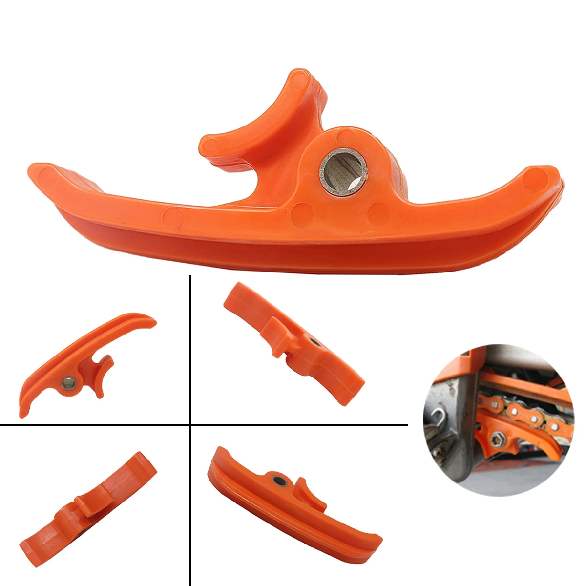 Off Road Motorcycle Chain Slider Sliding Guide With Brake Hose Clamp ...