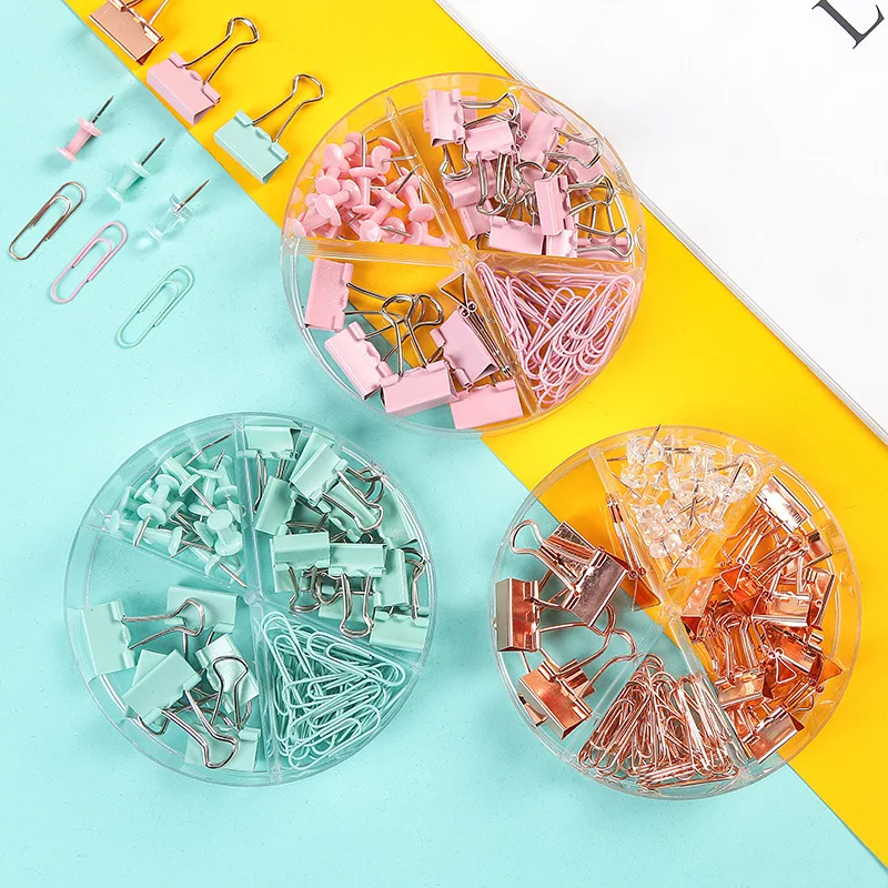 72 Pcs Multifunctional Combination Push Pins Paper Clips Thumbtack ...