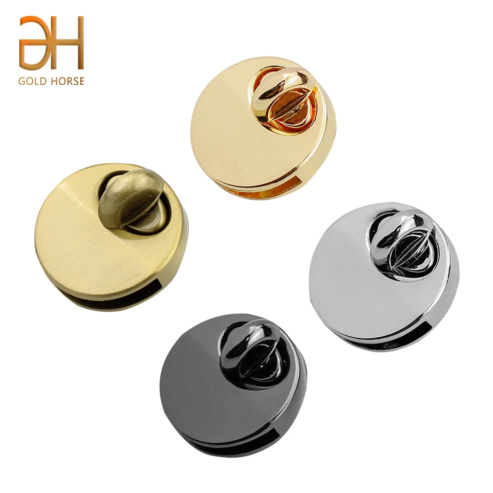 2-1CM-Round-Metal-Turn-Lock-Replacement-Twist-Clasp-Hardware-For-Ladies ...
