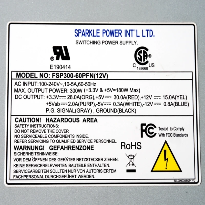 Original PSU For SPI With P6 300W Switching Power Supply FSP300-60PFN ...