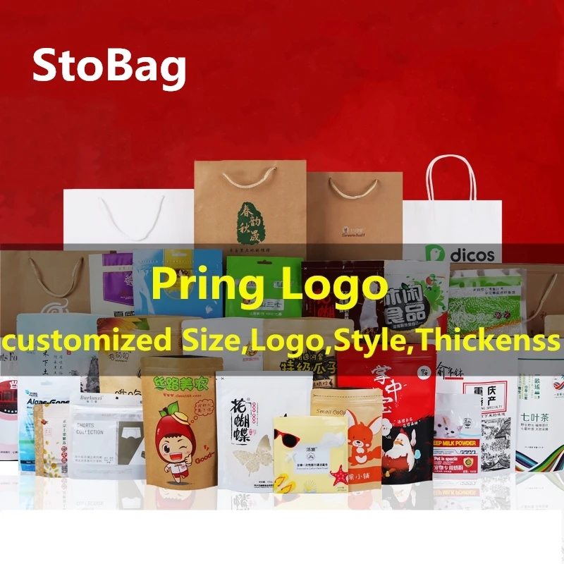 Custom Bags Logo Food Paper | Custom Printed Food Packaging Bags ...