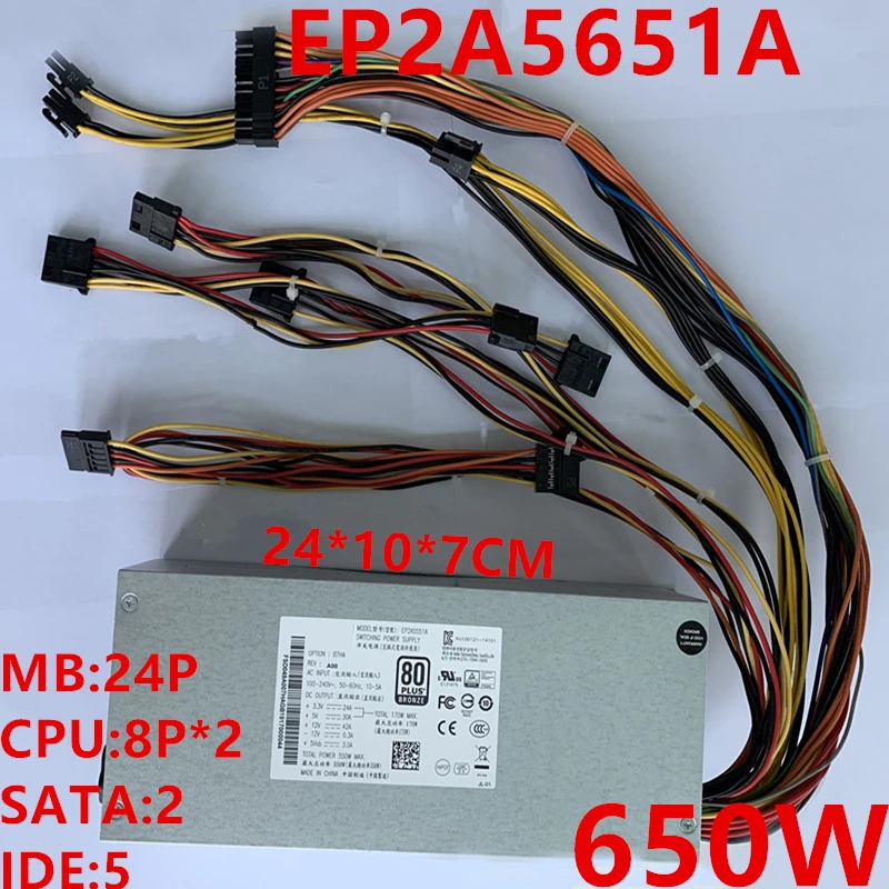 Original PSU For Acbel 80plus Bronze 2U 650W Switching Power Supply ...