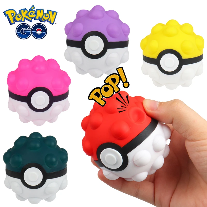 Anime Pokemon Pokeball 3d Stress Reliever Ball Fidget Toy Cute Push ...