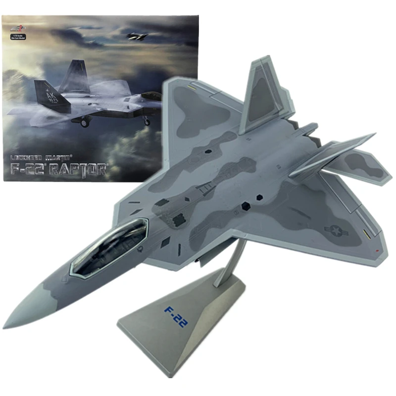 1/72 Scale Military Model Us Air Force F-22 Raptor Fighter Aircraft ...