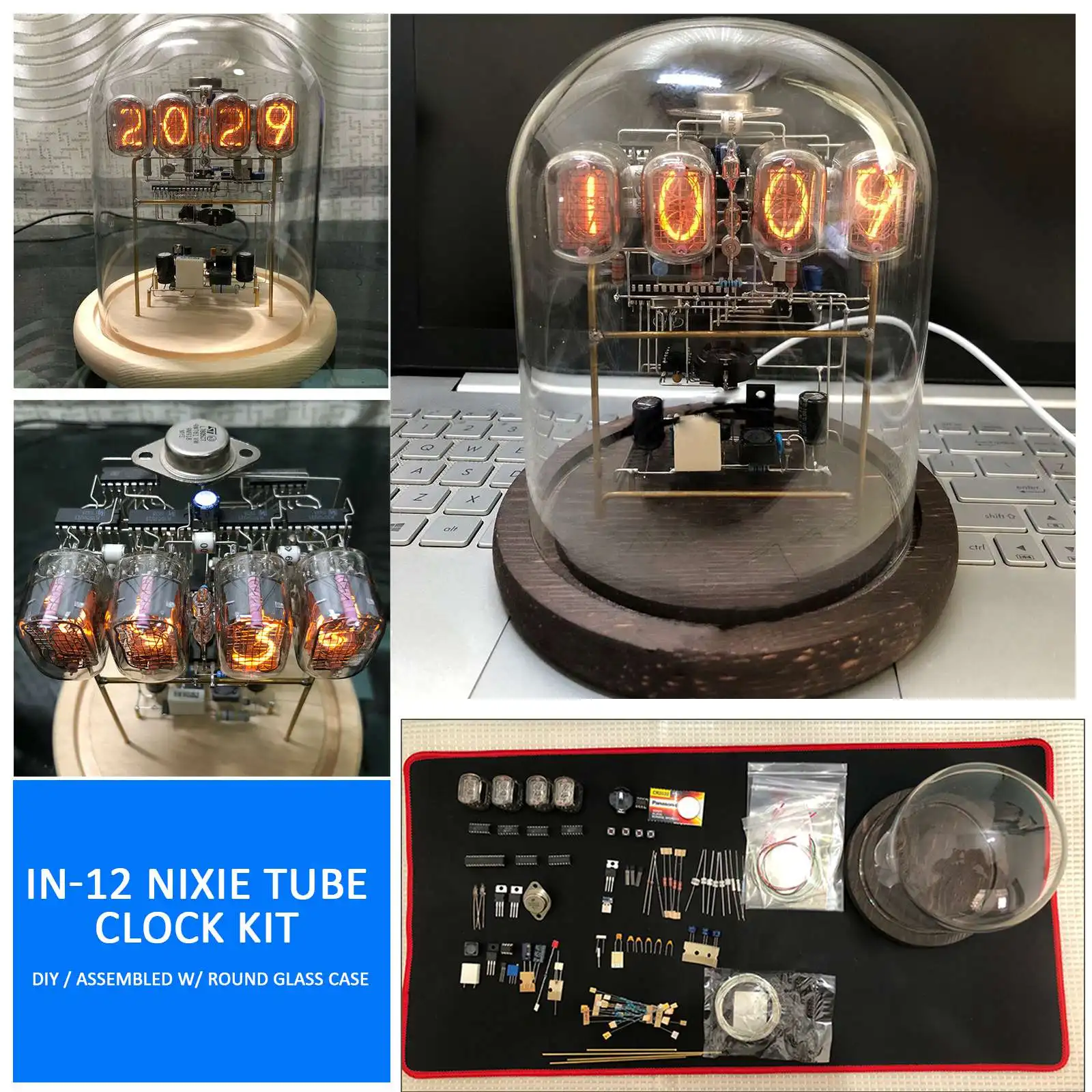 Home Décor Vintage Nixie Clock with Nixie Tubes IN-12 Home & Living ...