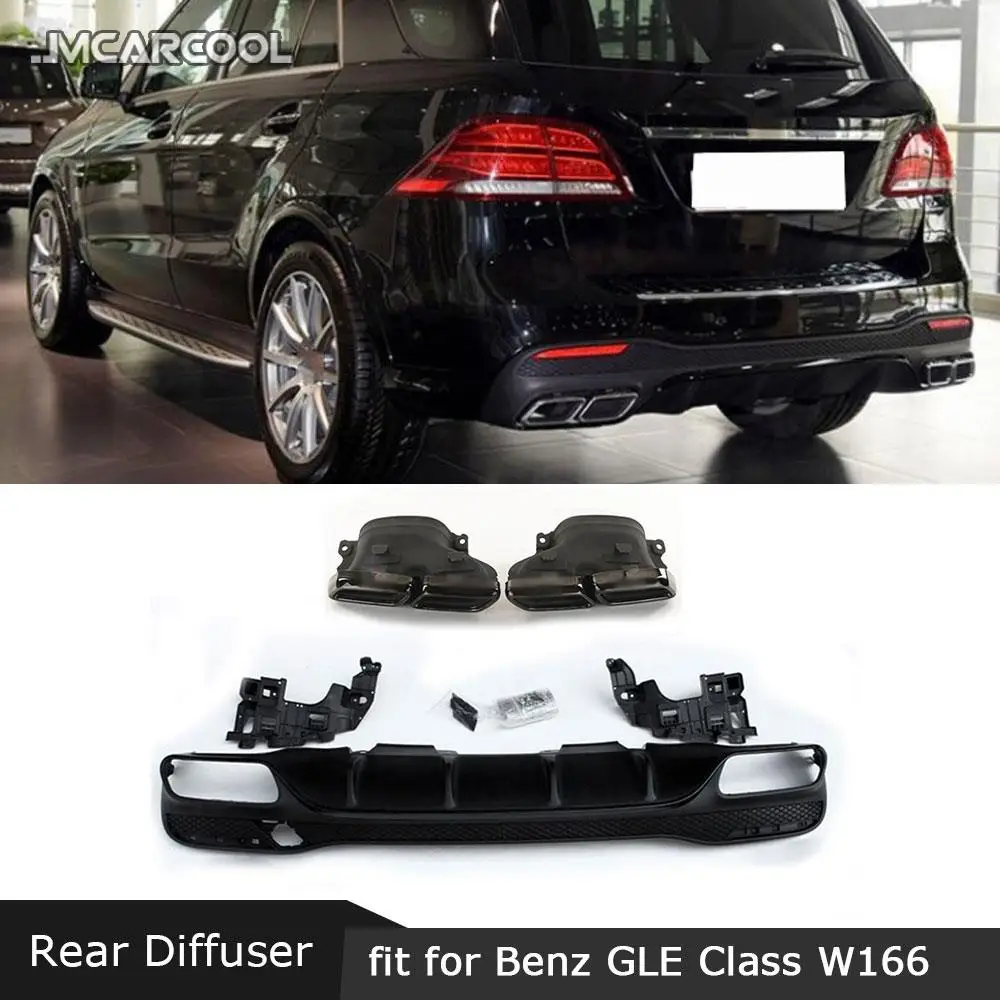 For Mercedes Benz Gle Class W166 Gle63 Amg Suv 2016 -2018 Rear Diffuser ...