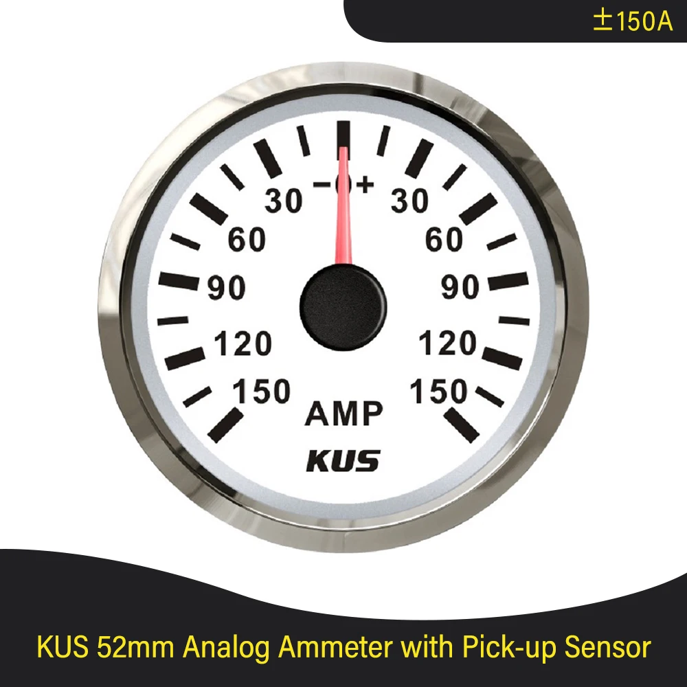 KUS 52mm Universal Boat Car Ammeter AMP Meter 50A 80A 150A with Current ...