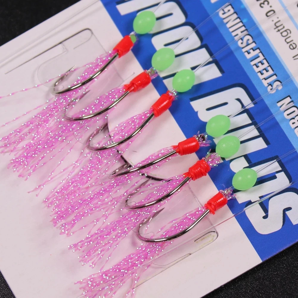 10bag-6-Flies-Flasher-Bait-Catcher-Rig-Makerel-Sabiki-Rigs-Saltwater ...