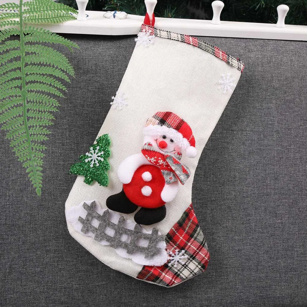 Рождественский носок, Рождественская ткань, конфетный подарок ...