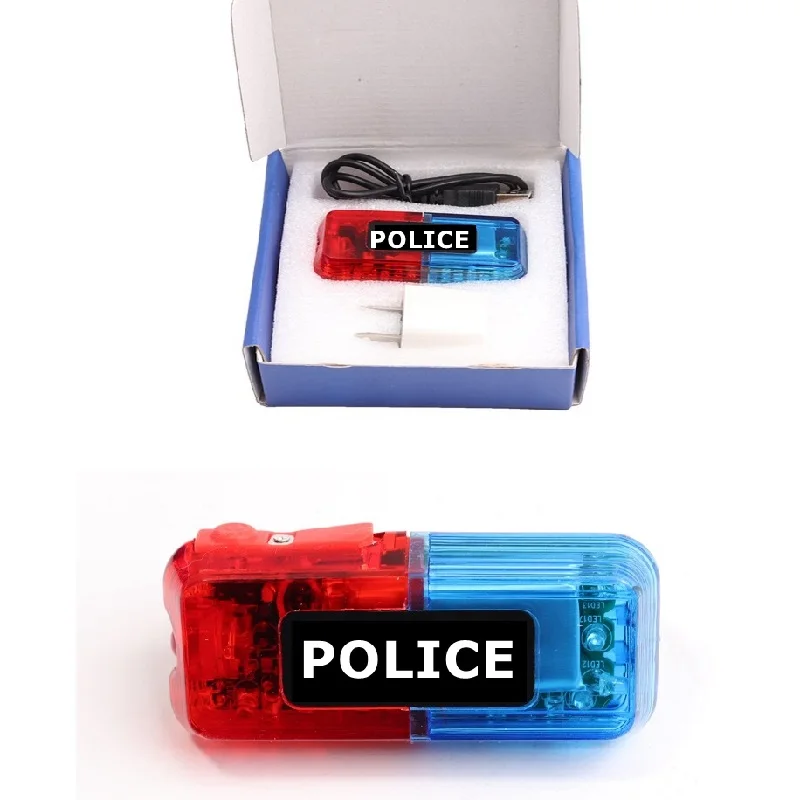 LED-Red-Blue-Shoulder-Police-Light-With-Clip-Rechargeable-Strobe ...