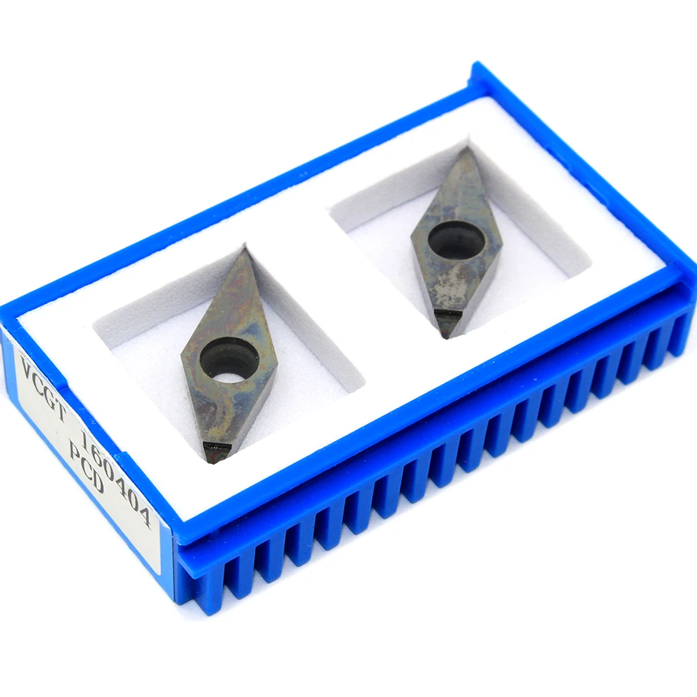 2PCS VCGT160404 PCD CBN Diamond Inserts Internal Turning Tool VCGT ...